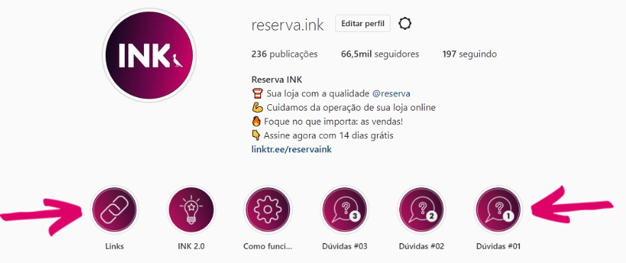 Para que servem e como adicionar destaques? - Reserva Ink