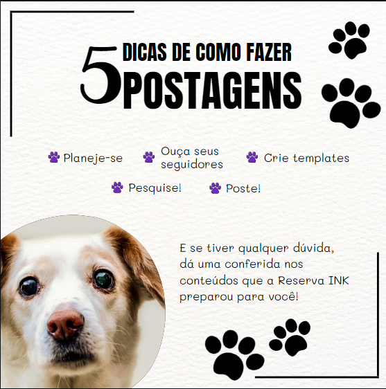 Crie um modelo de post profissional em poucos passos - Reserva Ink